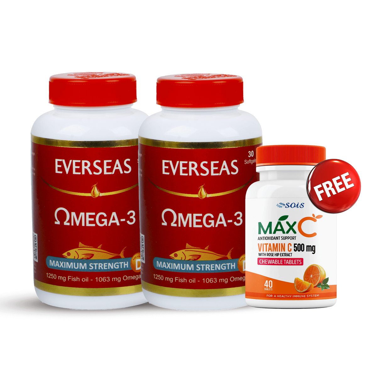 OmegaC Boost - Omega 3 + MaxC | Heart, Brain & Immunity Support | Sois ...